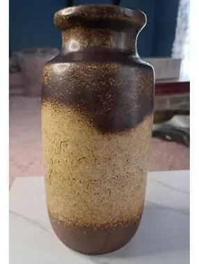 Accents | Vintage Scheurich W German Pottery Vase 2132 Brown And Beige ...